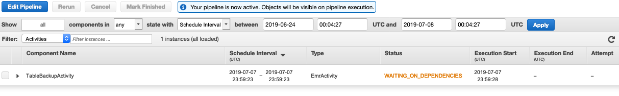 Aws Data Pipelineでdynamodbのexport Importを実行 わくわくbank