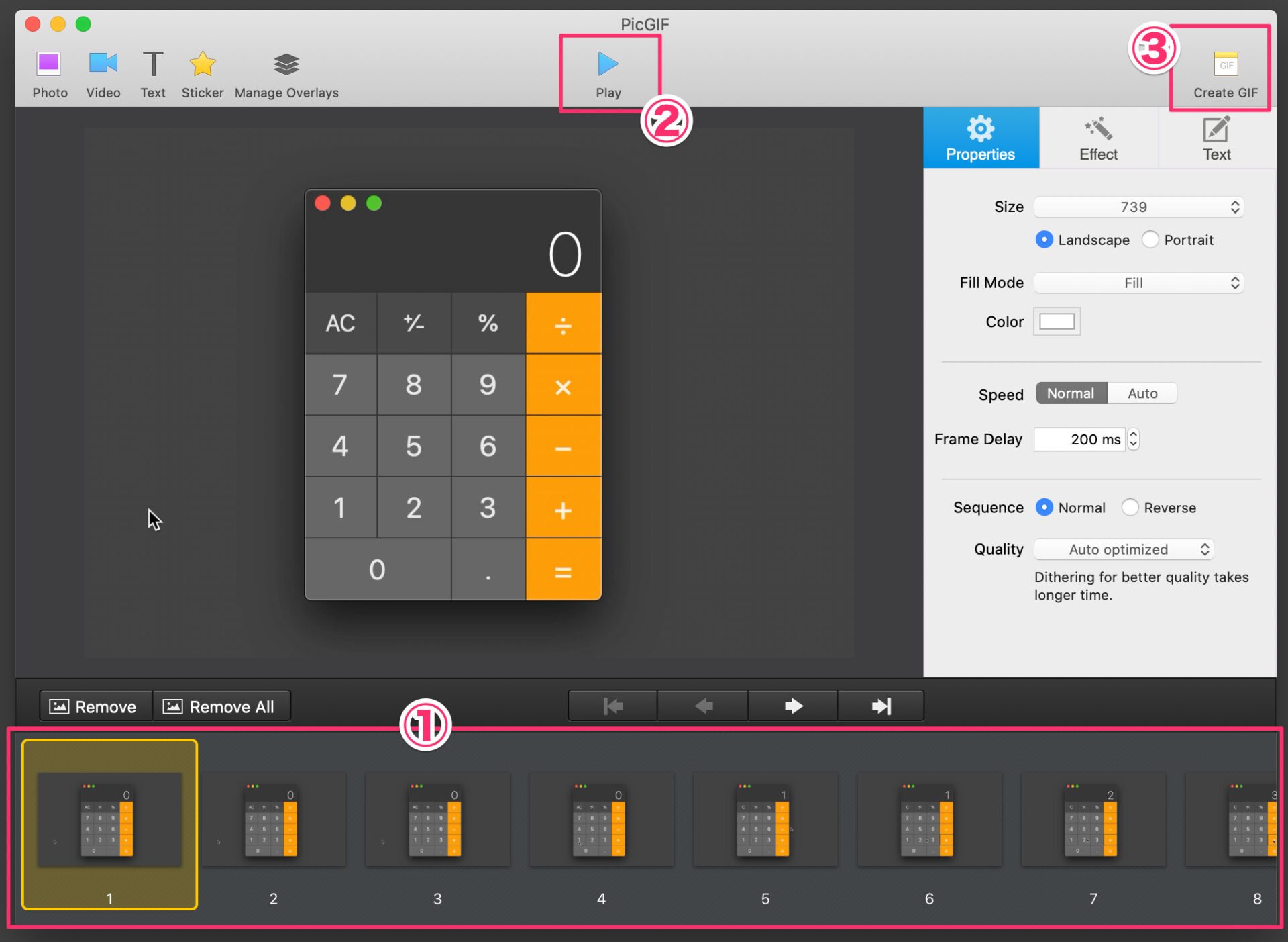 Mac | GIFアニメーションの作り方( PicGIF, GIPHY Capture ) - わくわくBank